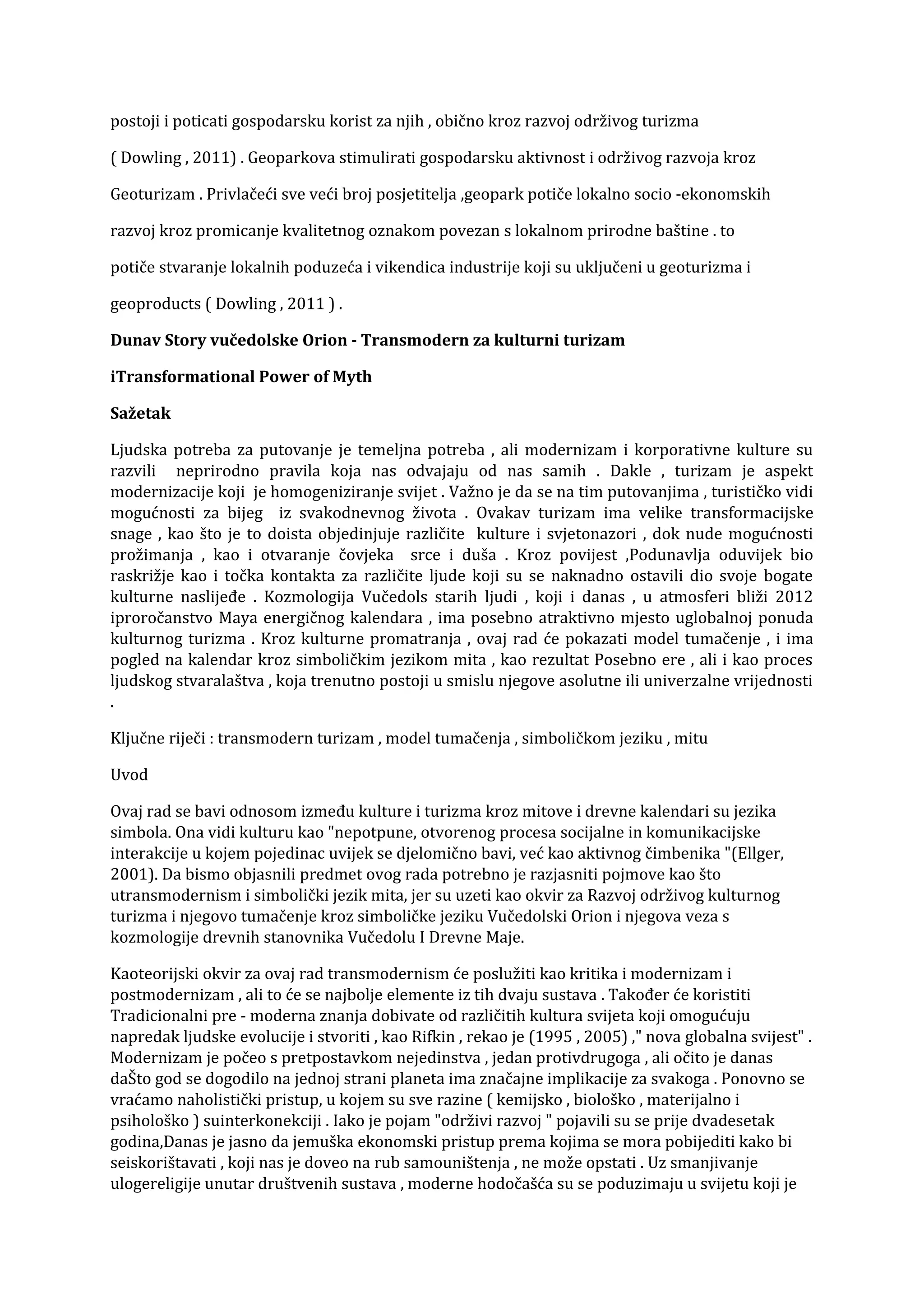 Izrazi geoturizam i geoparkovi | DOC