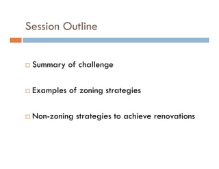 Innovative Zoning Strategies Workshop - Adaptive re-use | PDF