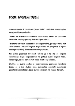 Izvedene tabele Tamara Krsic | PDF