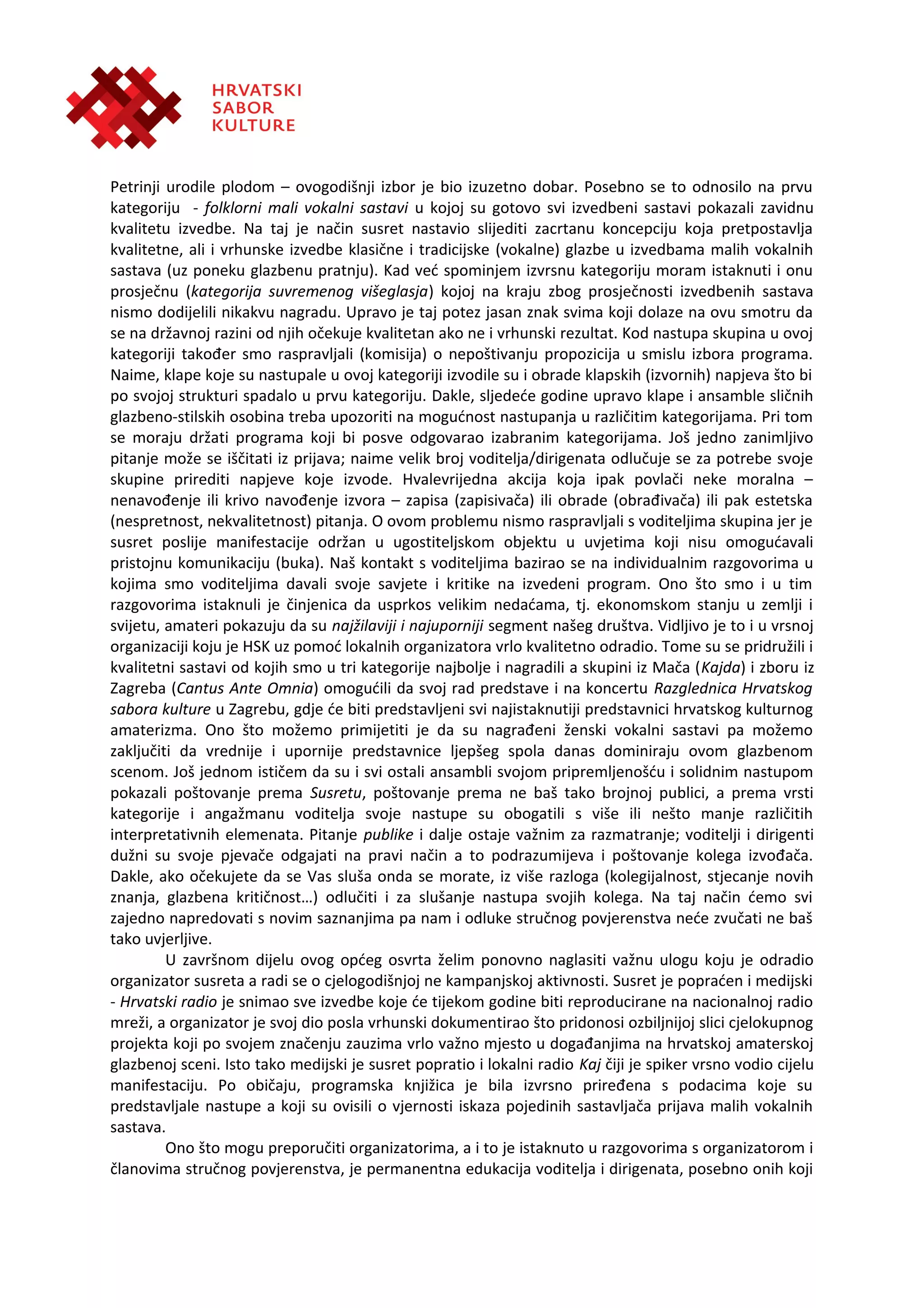 Izvjesce strucnog-povjerenstva | DOC