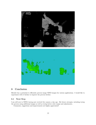 Analyzing NDVI Imagery Using Blender | PDF