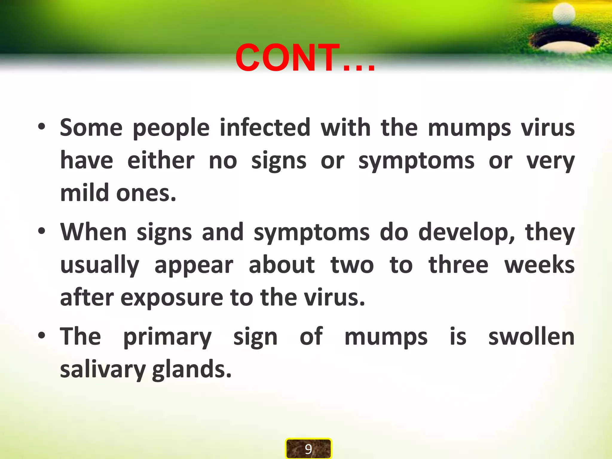Izzatullah presentation mumps virus | PPTX