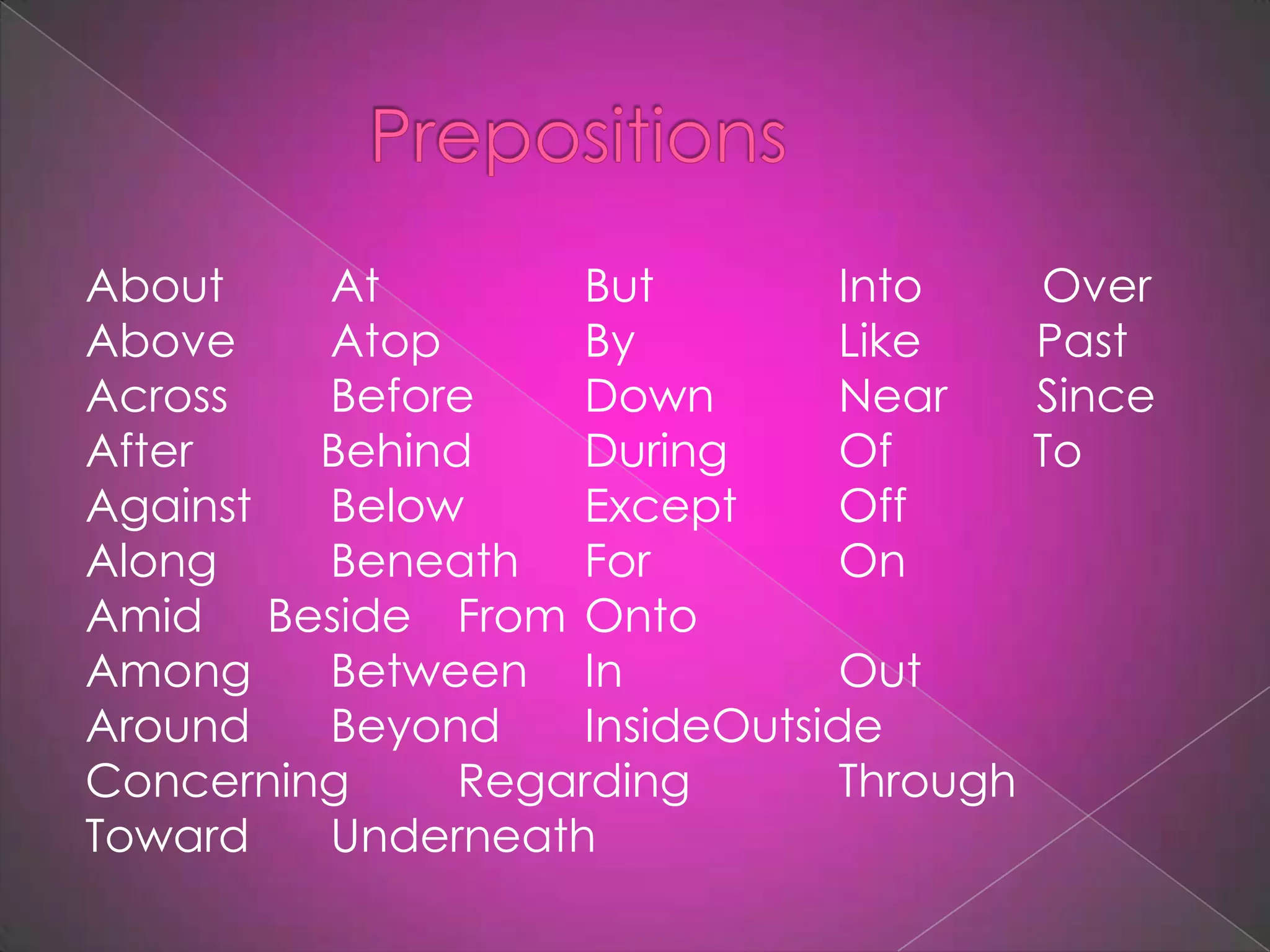 Prepositional Phrases | PPTX