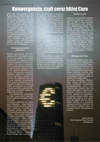 J.KORNAS, Konwergencja, czyli coraz bliżej euro | PDF