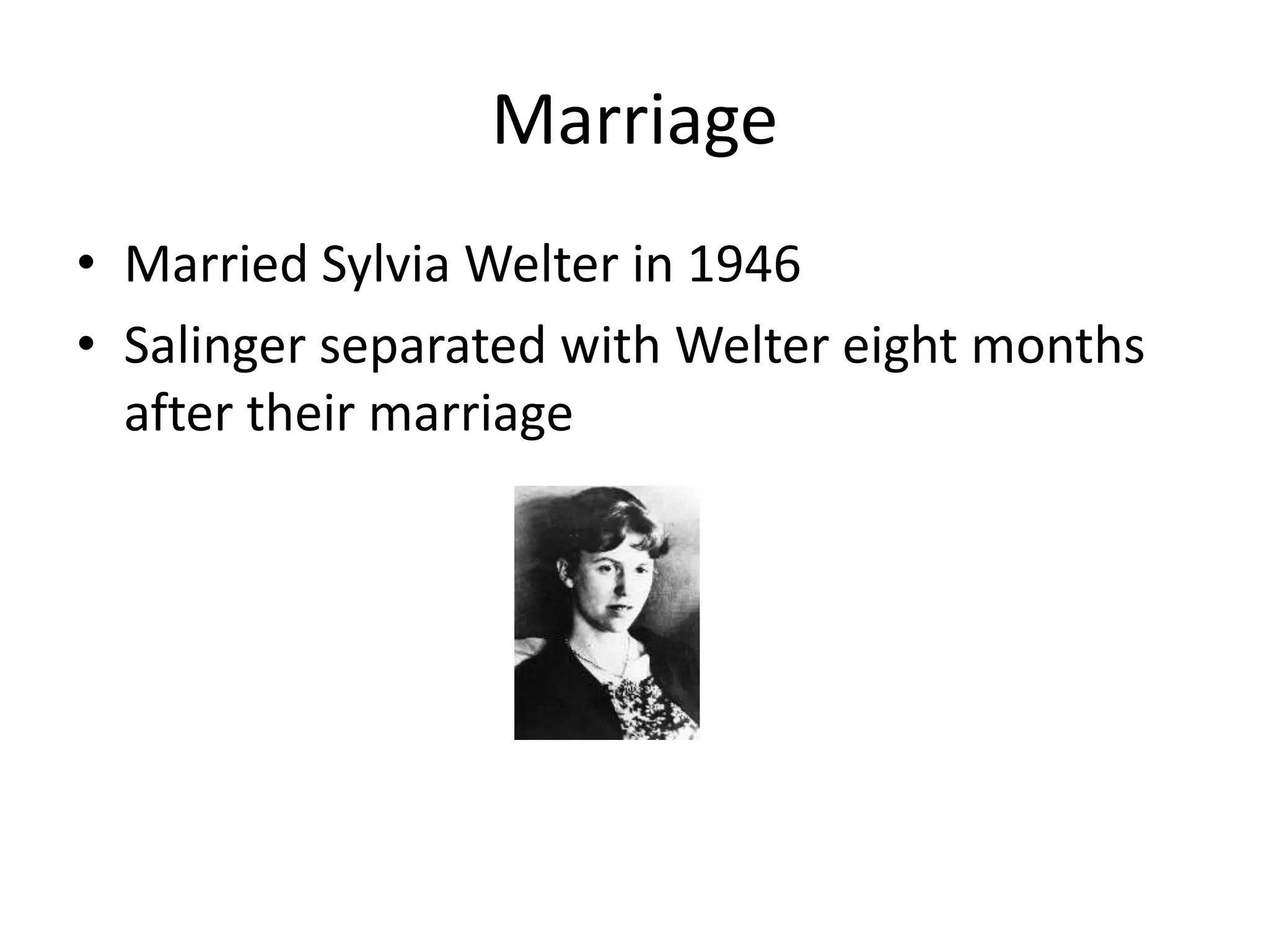 J.D. Salinger Presentation | PPTX