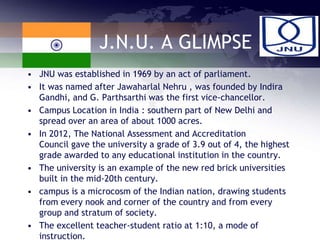J.n.u. at a glance... | PPTX