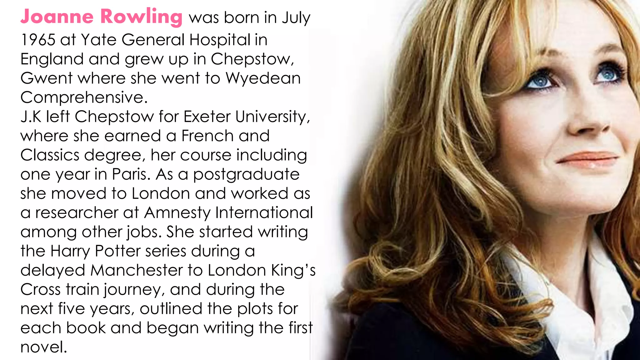 J.k rowling Biography | PPTX