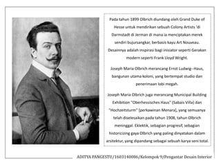 Review Desainer Interior - Joseph Maria Olbrich | PPTX