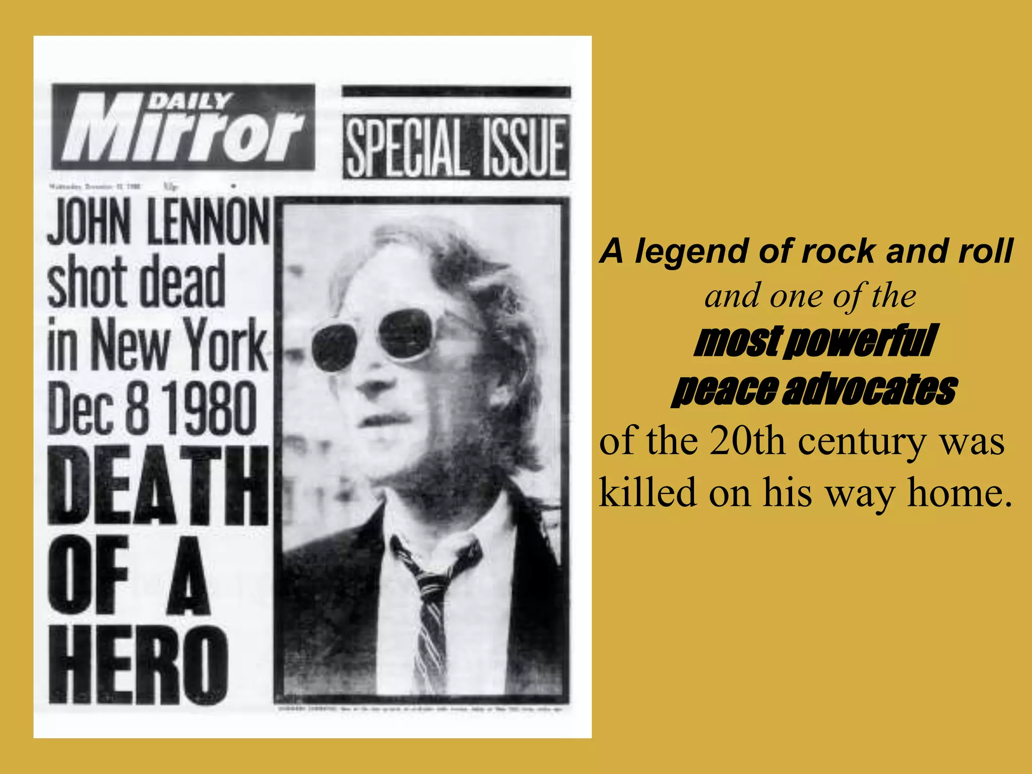 John lennon human rights activitist | PPTX