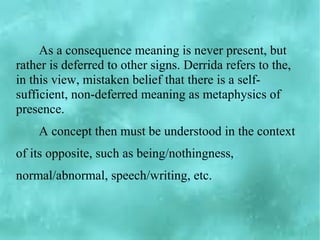 J. derrida. prezentacja | PPT
