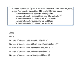 Aptitude Training - PROBLEMS ON CUBES | PDF