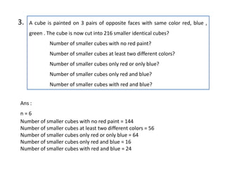 Aptitude Training - PROBLEMS ON CUBES | PDF