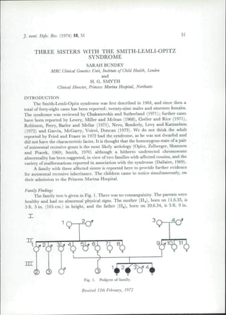 Smith-Lemli-Opitz Syndrome3 | PDF | Genetics | Science