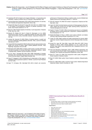 Effect of Organic and Inorganic Fertilizers on Natural Food Composition ...