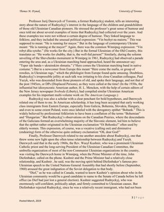 J. B. Rudnyckyj and Canada | PDF