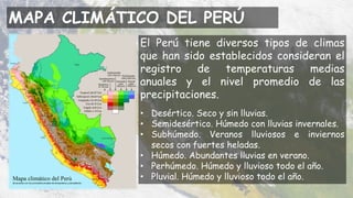 LA DIVERSIDAD CLIMÁTICA DEL PERÚ | PPTX
