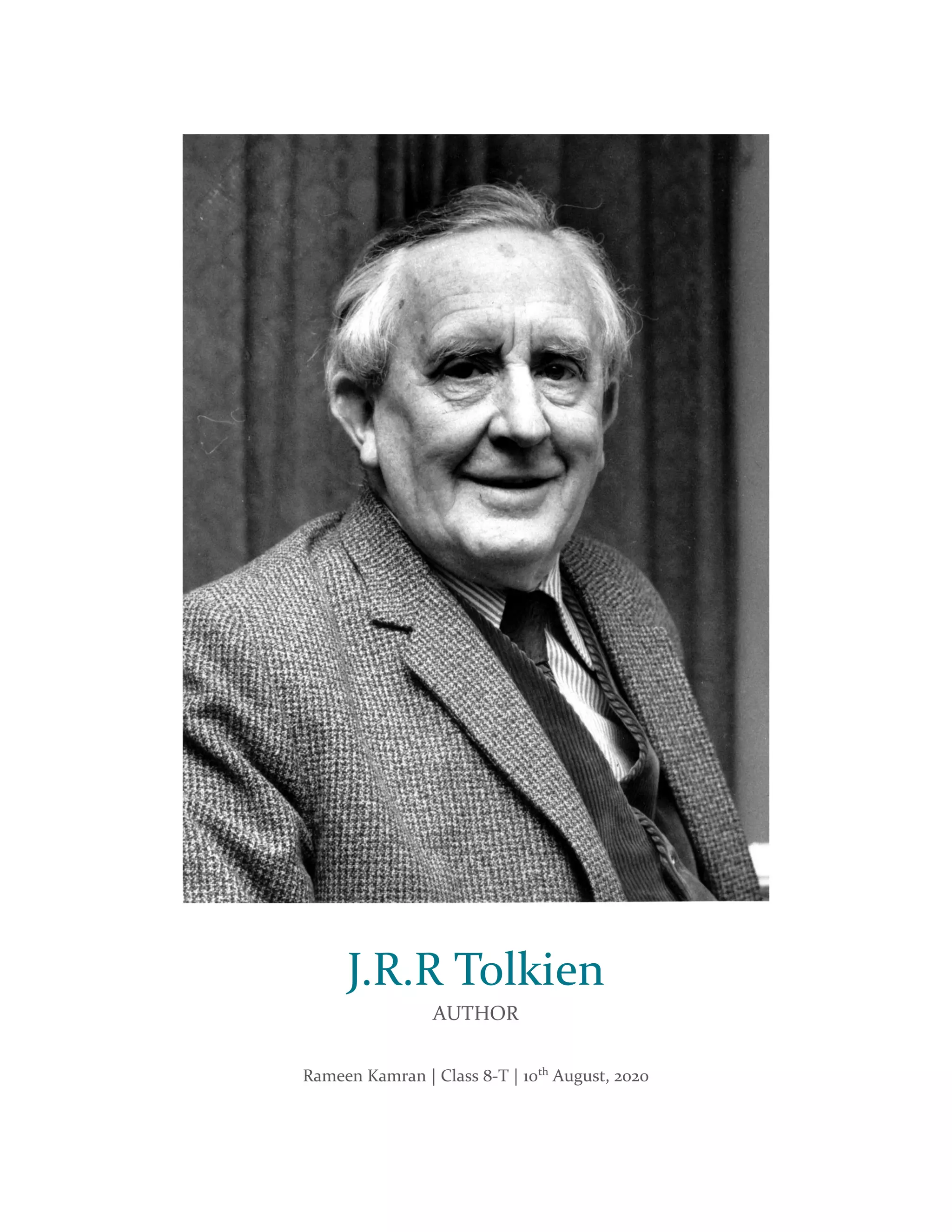 J.R.R Tolkien Biography | PDF