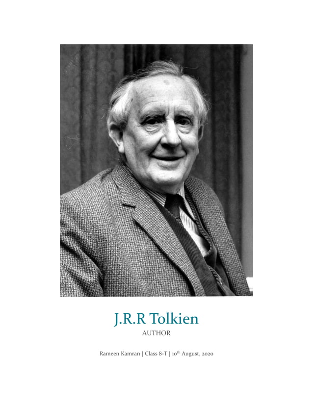 J.R.R Tolkien Biography | PDF