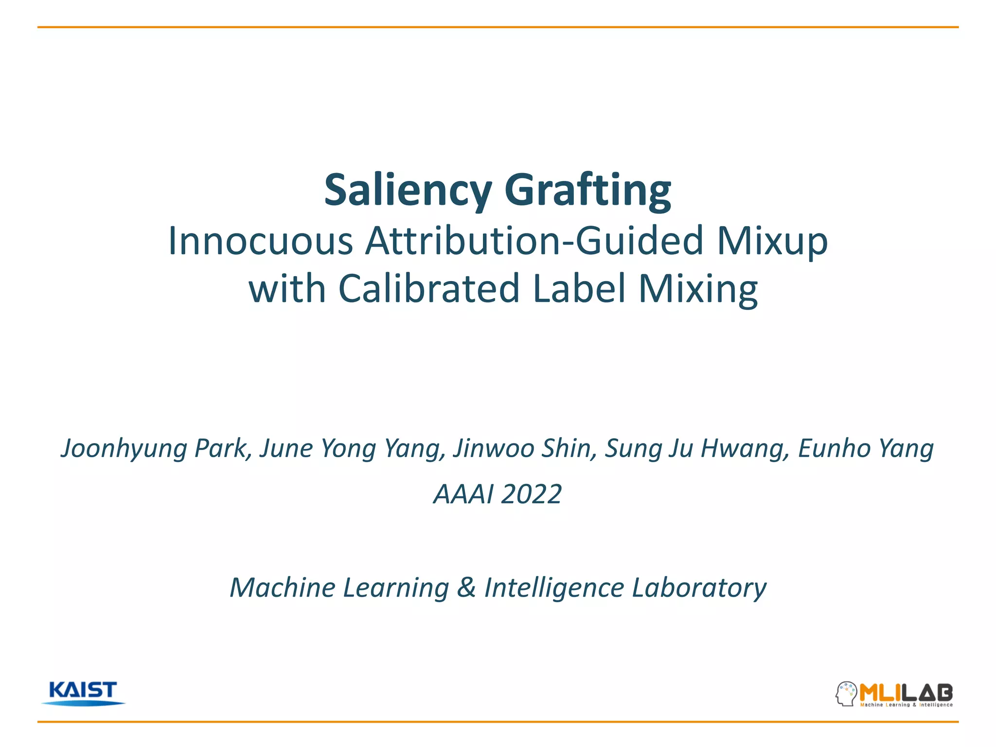 J. Park, AAAI 2022, MLILAB, KAIST AI | PDF