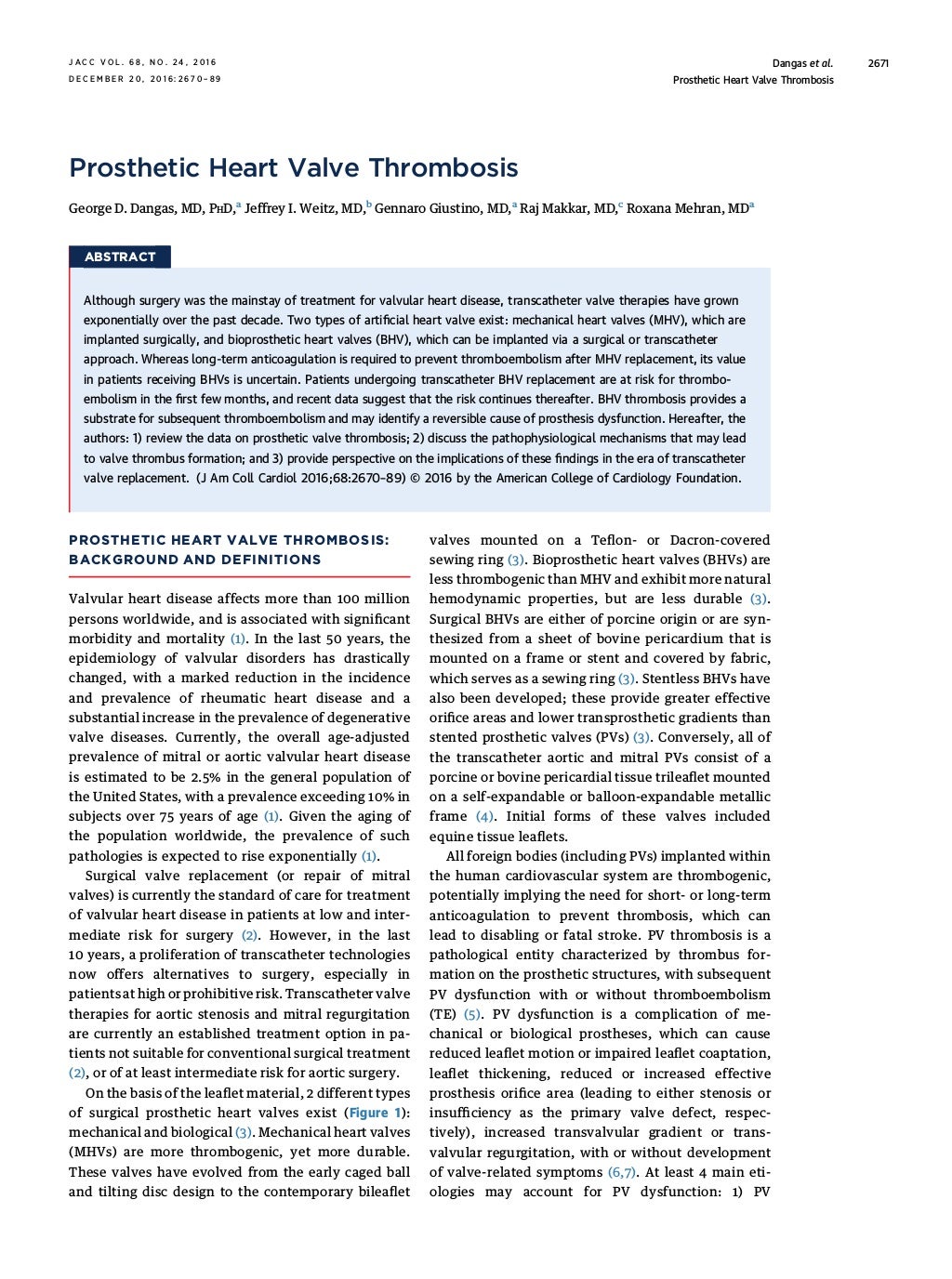 Prosthetic Heart Valve Thrombosis | PDF