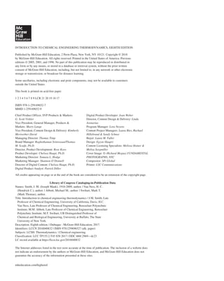 J.M. Smith, Hendrick Van Ness, Michael Abbott, Mark Swihart - Introduction to Chemical ...