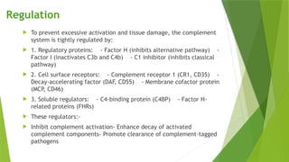 complement system activation and regulation and its types | PPT