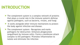 complement system activation and regulation and its types | PPT
