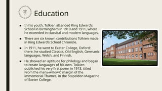 J.R.R. Tolkien's Life Power Point Presentation | PPTX