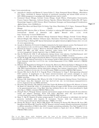 Adaptive Immunity in Response to Chronic Infections: A Mini Review ...