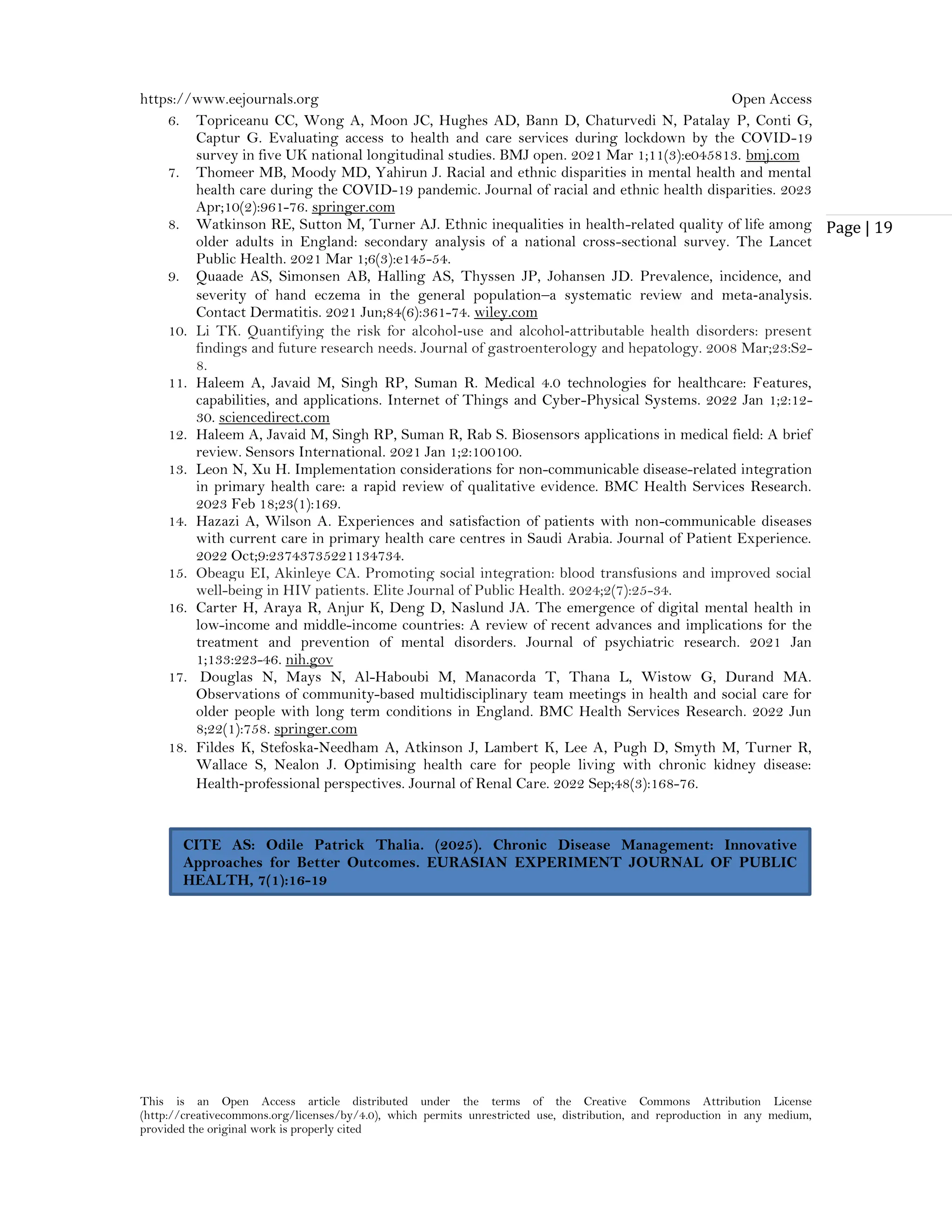 Chronic Disease Management: Innovative Approaches for Better Outcomes ...