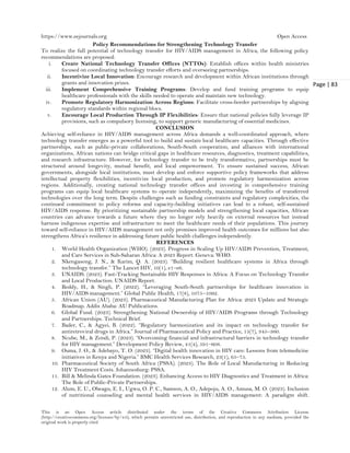 Leveraging Technology Transfer for Self-Reliance in HIV/AIDS Management ...