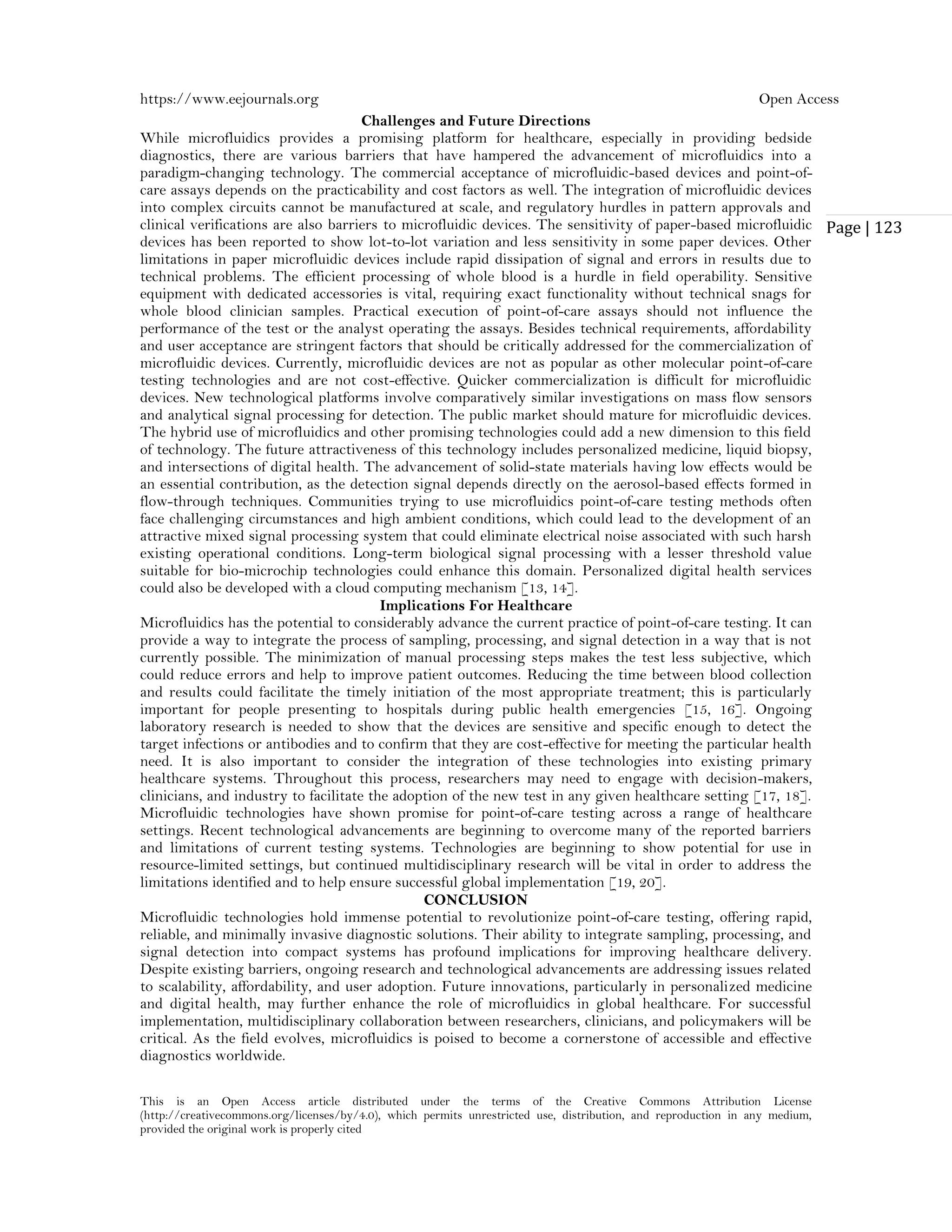 Microfluidics: Advancements in Point-Of-Care Testing (www.kiu.ac.ug) | PDF