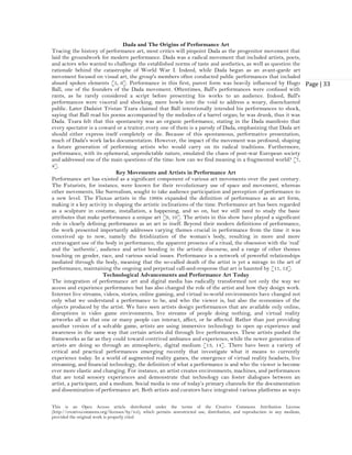 The Evolution of Performance Art: From Dada to Today (www.kiu.ac.ug) | PDF