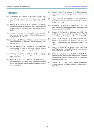 Emulsion-Based Pipeline Transport of Nigerian Heavy Oil Using Alkaline ...