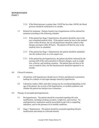 Sample Hypertension Protocol for Corrections | PDF