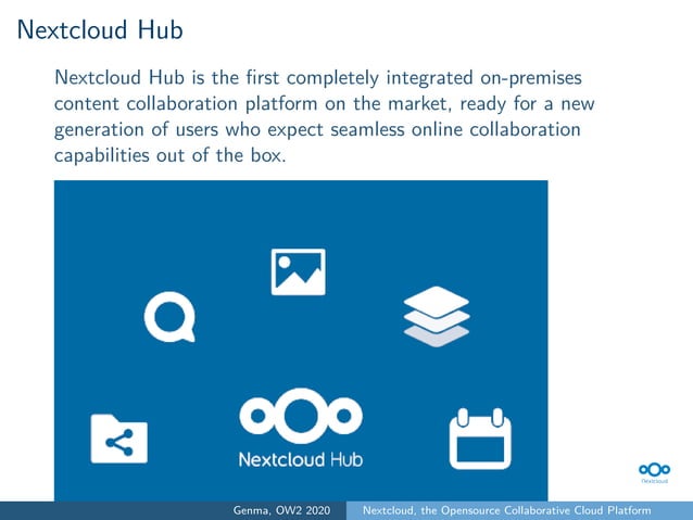 Nextcloud Open Source Collaborative Cloud Platform, OW2online, June2020 | PDF | Cloud Computing ...