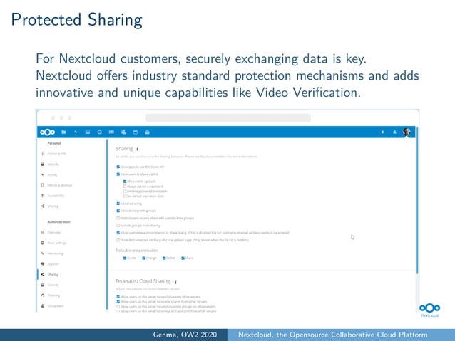 Nextcloud Open Source Collaborative Cloud Platform, OW2online, June2020 | PDF | Cloud Computing ...