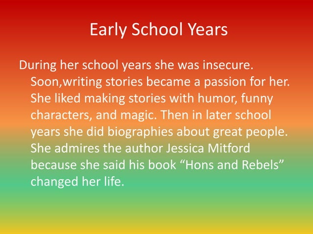 J.k rowling biography. | PPTX | Fiction | Books and Literature