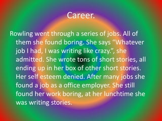 J.k rowling biography. | PPTX