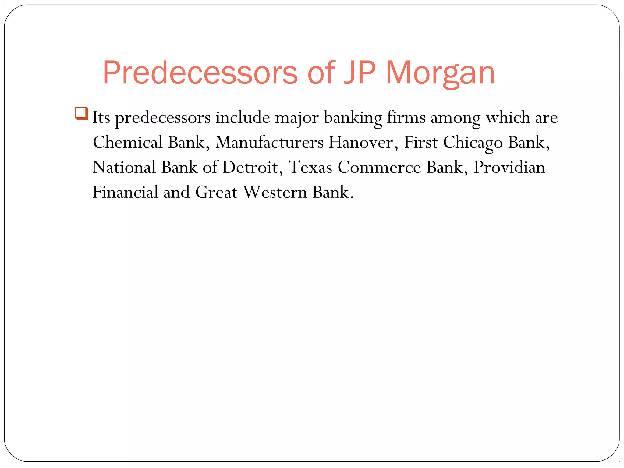 J. p morgan project PPT | PPT