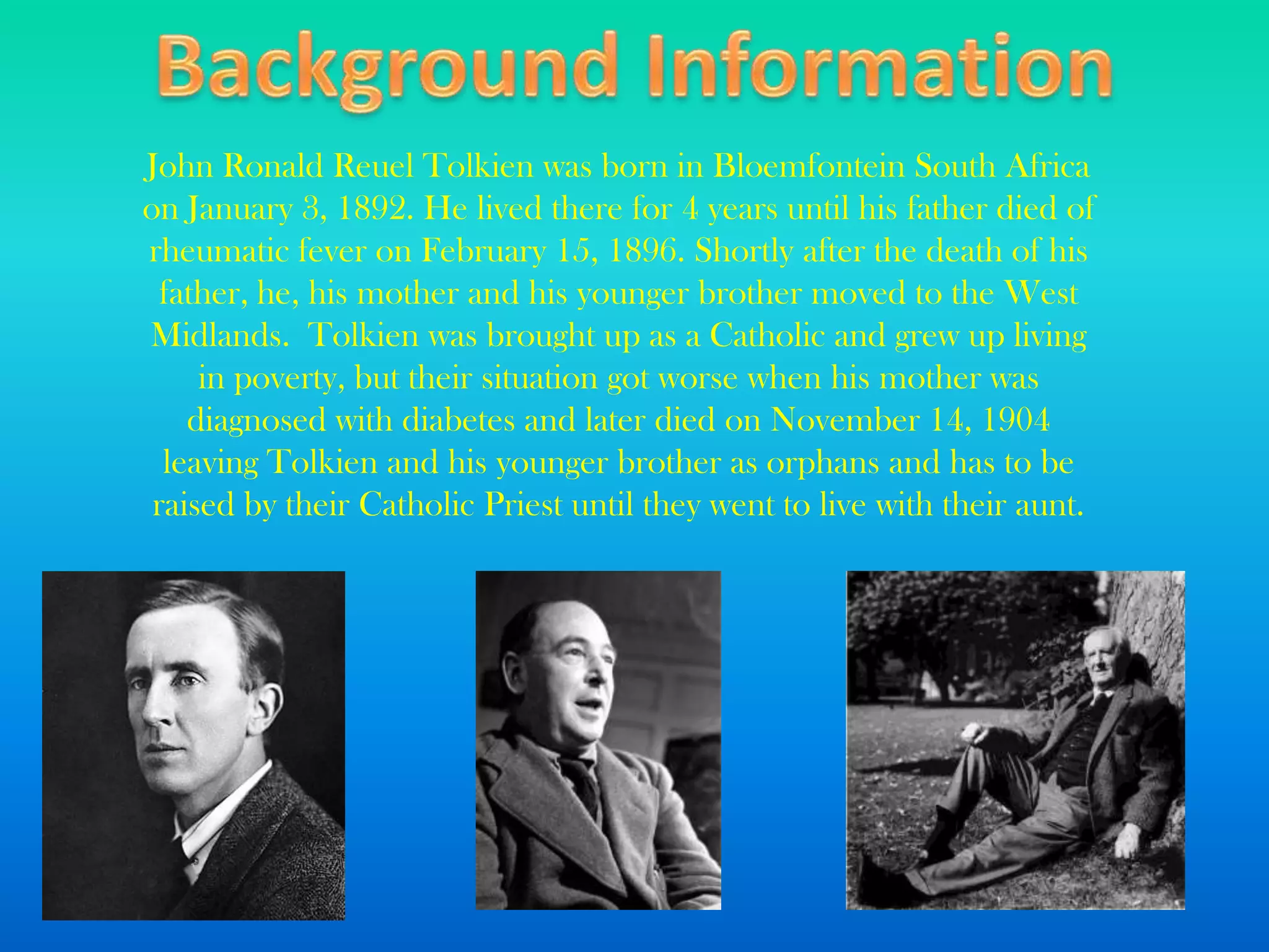 J R R Tolkien Power Point | PPTX