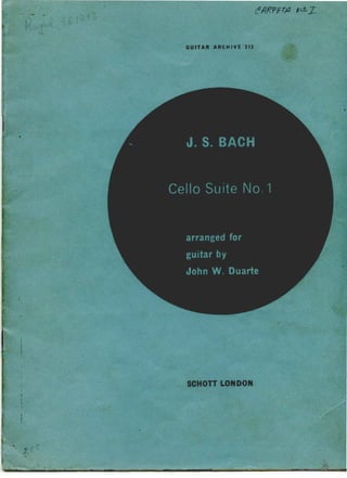 J.s. bach cello suite no. 1. | PDF | Classical Music | Music