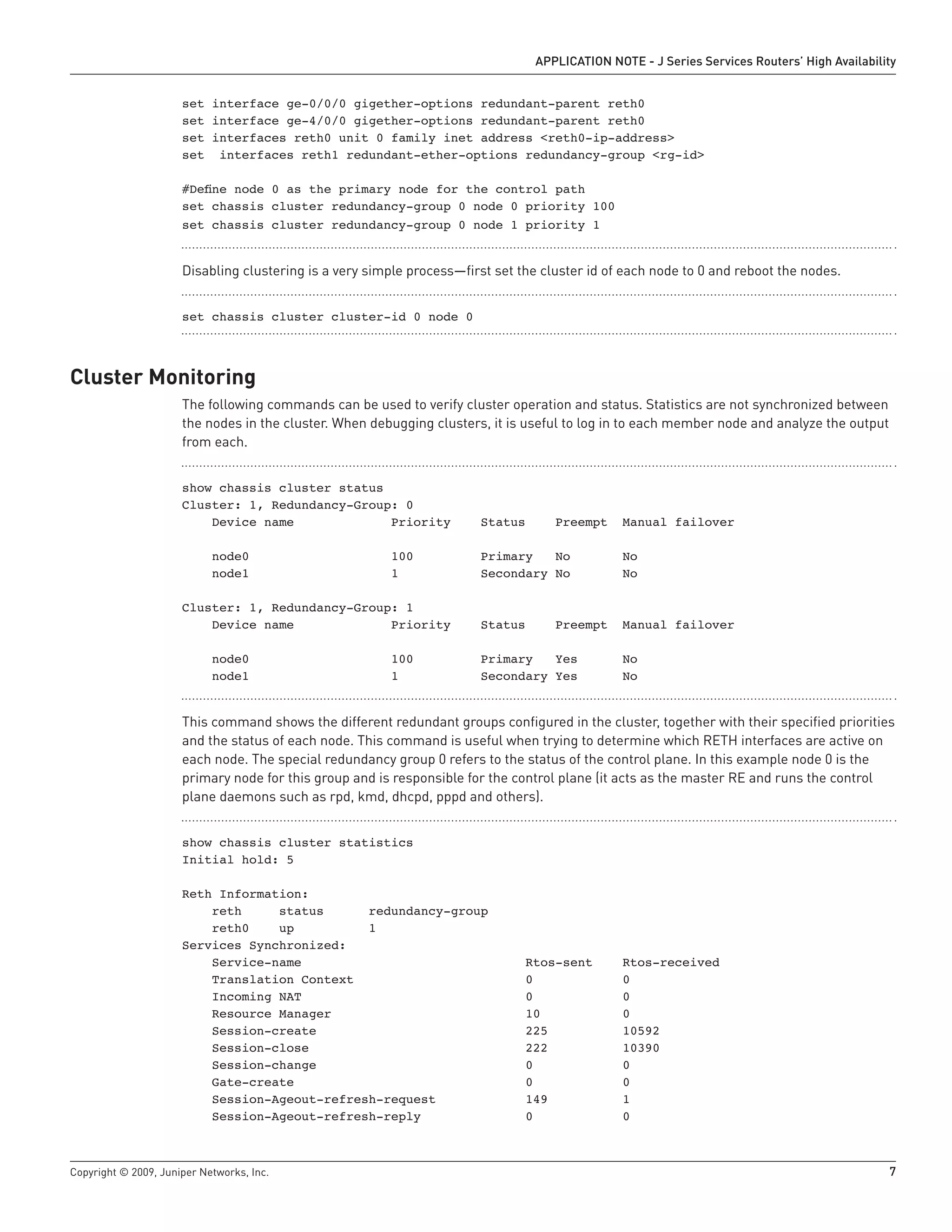 J series-chassis-cluster-setup | PDF