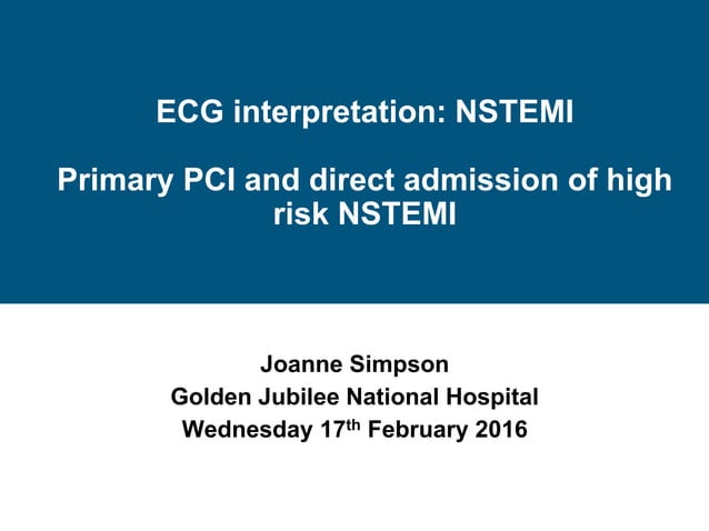 ECG interpretation: NSTEMI | PPTX | Heart and Cardiovascular Diseases ...