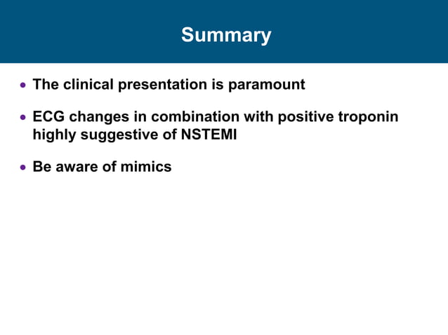 ECG interpretation: NSTEMI | PPTX | Heart and Cardiovascular Diseases ...