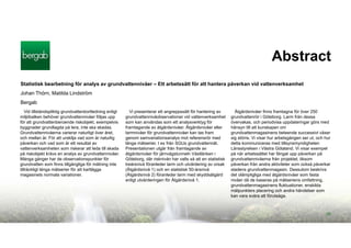 J Thorn-M Lindstrom-Statistisk-bearbetning-for-analys-av-grundvattennivaer | PPT