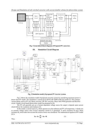 Design and Simulation of Soft Switched Converter with Current Doubler Scheme for Photovoltaic ...