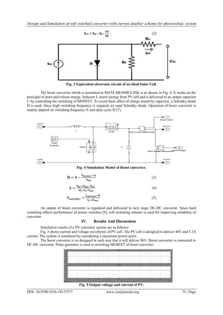 Design and Simulation of Soft Switched Converter with Current Doubler Scheme for Photovoltaic ...