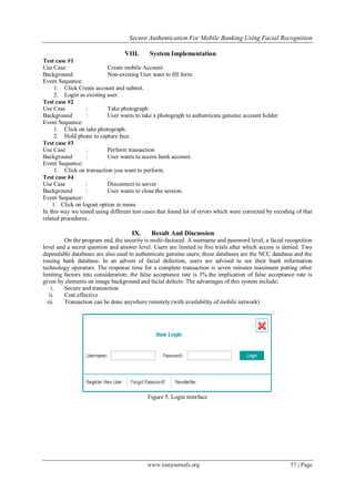 Secure Authentication for Mobile Banking Using Facial Recognition | PDF