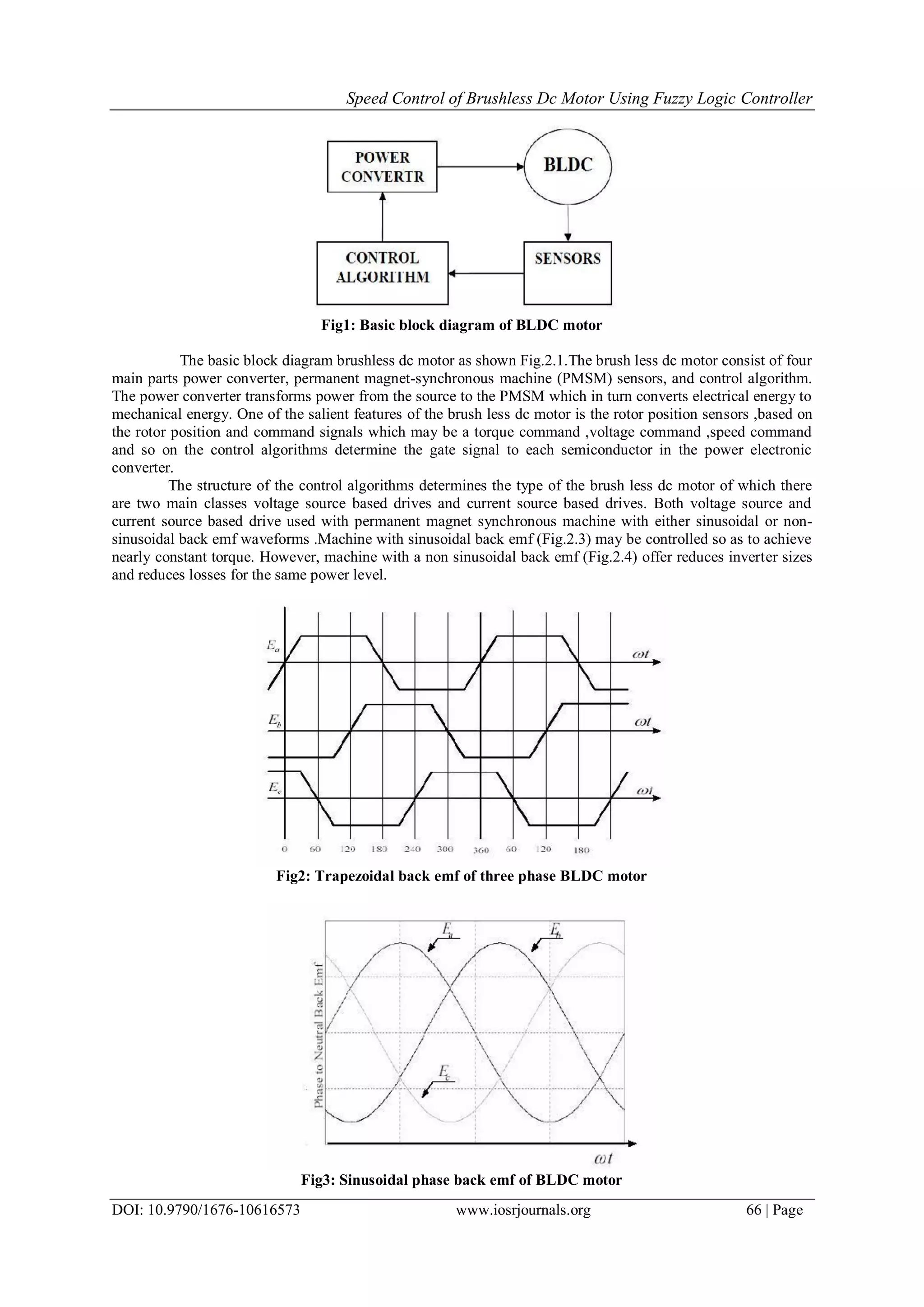 Speed Control of Brushless Dc Motor Using Fuzzy Logic Controller | PDF